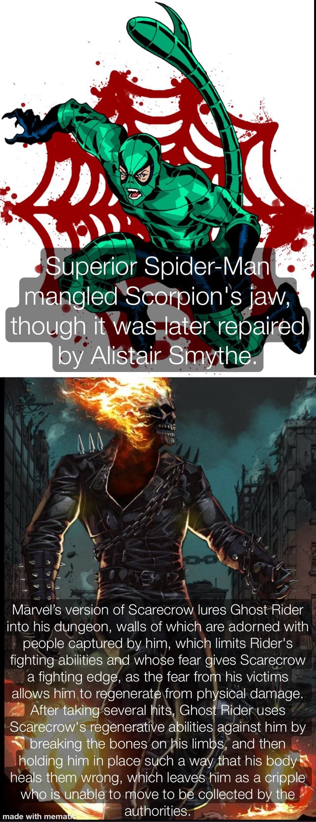 Superior Spider-Man mangled Scorpion's jaw, though it was later ...