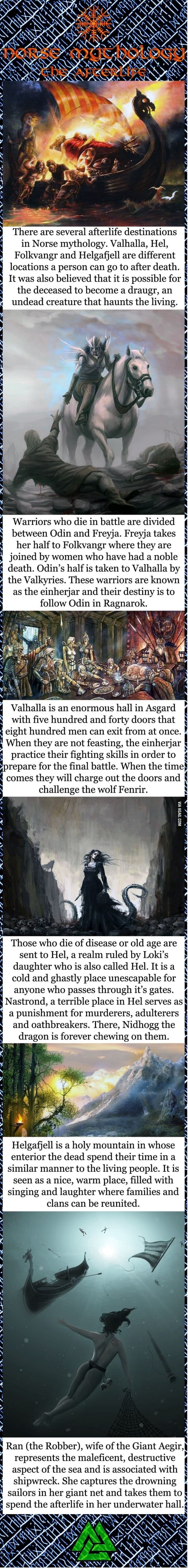 SNES Ss There are several afterlife destinations j in Norse mythology ...