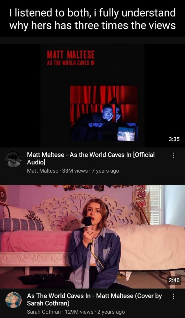 I listened to both, i fully understand why hers has three times the ...