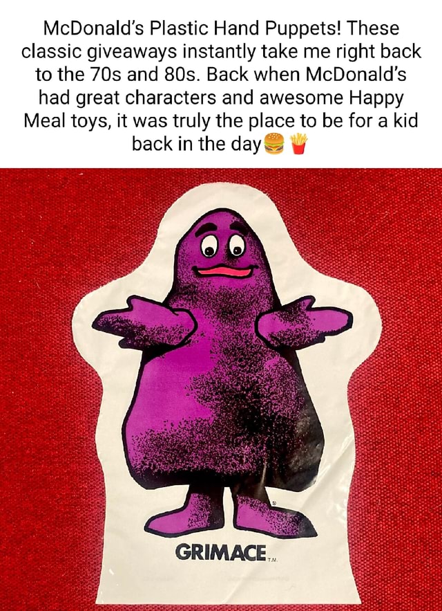 McDonald's Plastic Hand Puppets! These classic giveaways instantly take ...