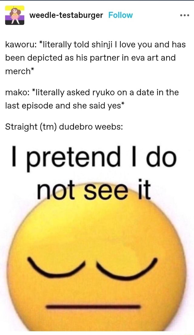 As weedle-testaburger Follow kaworu: "literally told shinji I love you ...