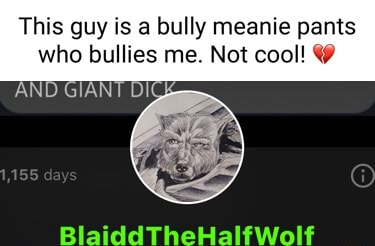 This guy is a bully meanie pants who bullies me. Not cool! Blaidd Wolf ...