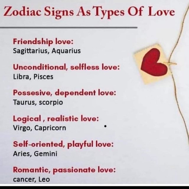 Zodiac Signs As Types Of Love Friendship love: Sagittarius, Aquarius ...