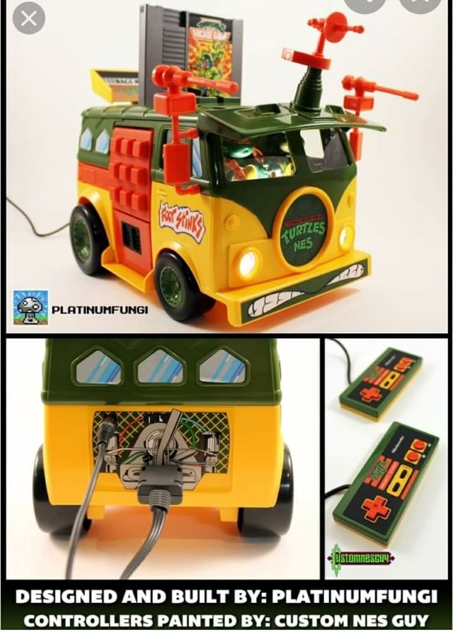 DESIGNED AND BUILT BY: PLATINUMFUNGI CONTROLLERS PAINTED BY: CUSTOM NES ...