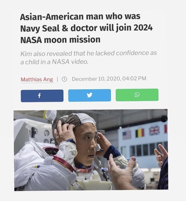 Asian-American man who was Navy Seal & doctor will join 2024 NASA moon ...