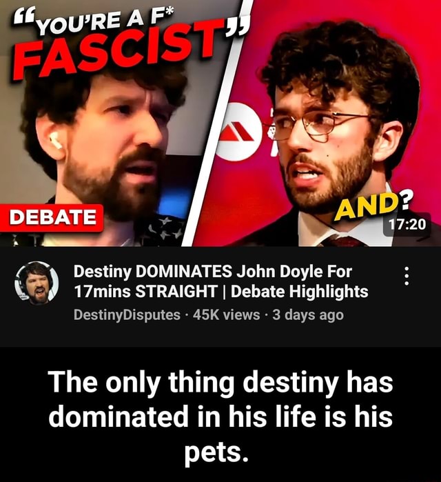 DEBATE Destiny DOMINATES John Doyle For 17mins STRAIGHT I Debate ...