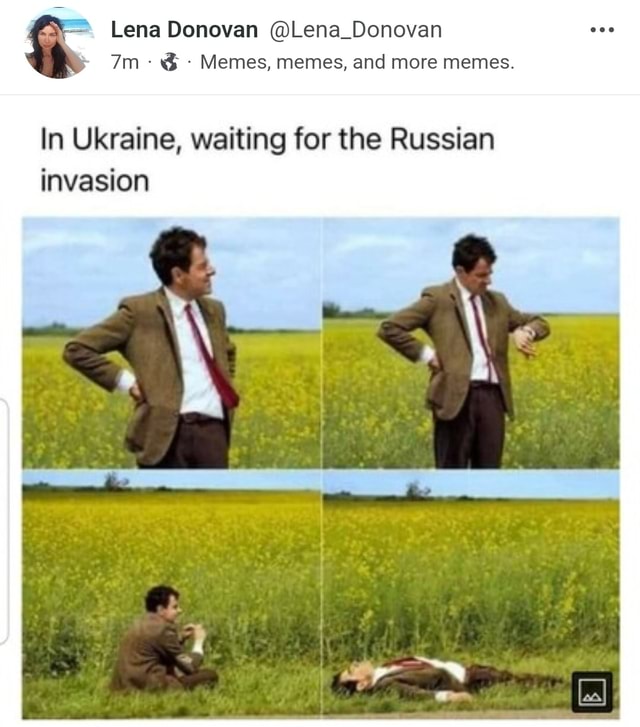 Lena Donovan @Lena_Donovan Memes, memes, and more memes. In Ukraine, waiting for the Russian ...