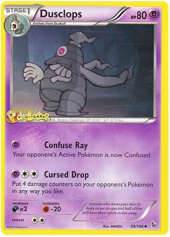 STAGE] Dusclops Confuse Ray Your opponent's Active Pokemon is now ...