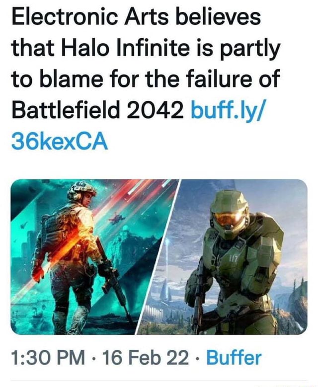Electronic Arts believes that Halo Infinite is partly to blame for the failure of Battlefield ...