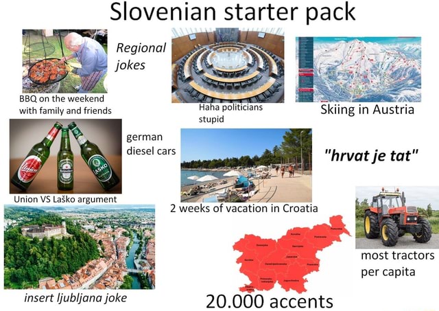 Slovenian starter pack Regional jokes BBQ on the weekend with family ...