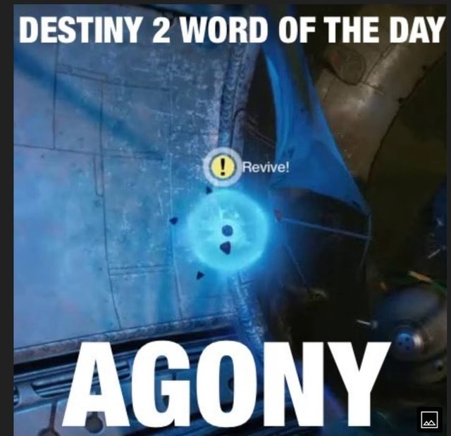 DESTINY 2 WORD OF THE DAY Revive AGONY - iFunny