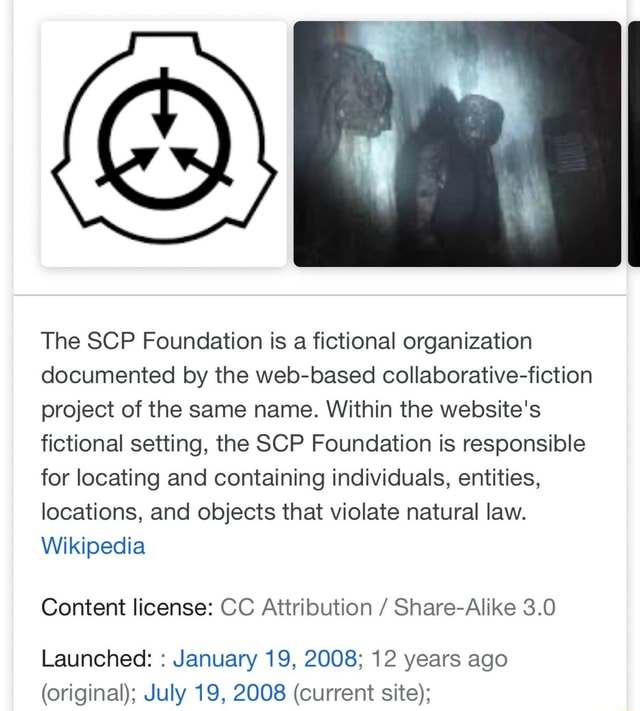 The SCP Foundation is a fictional organization documented by the web ...