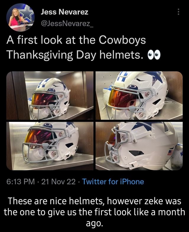 Jess Nevarez @JessNevarez_ A first look at the Cowboys Thanksgiving Day ...