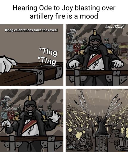 Hearing Ode to Joy blasting over artillery fire is a mood Krieg ...