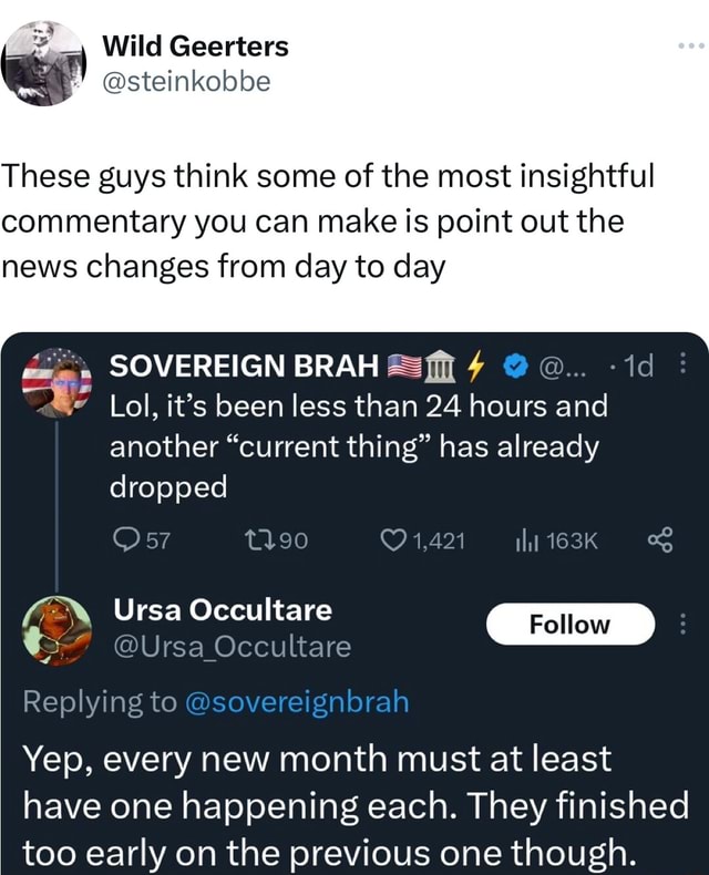 Wild Geerters @steinkobbe These guys think some of the most insightful ...