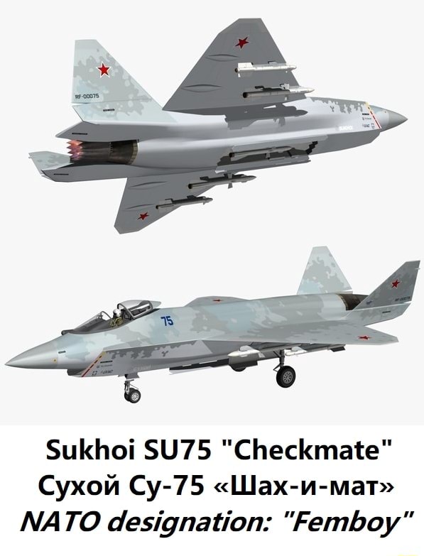 Sukhoi SU75 "Checkmate" Cyxon Cy-75 NATO designation: "Femboy" - iFunny