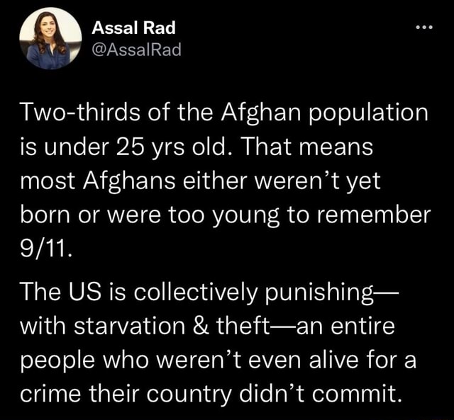 Mm Assal Rad Assalrad Two Thirds Of The Afghan Population Is Under 25 Yrs Old That Means Most