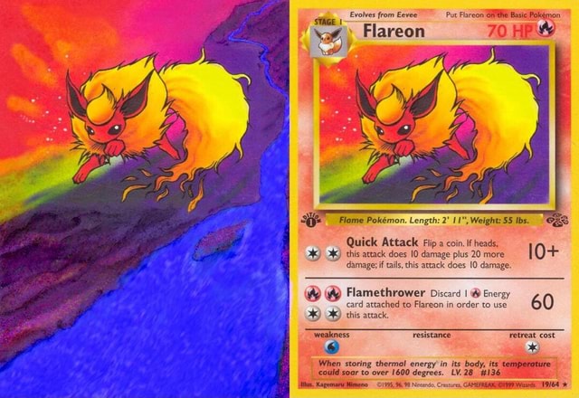 Evolves from Eevee Put Flareon Basic Pokémon Flareon 70 HP! Flame ...