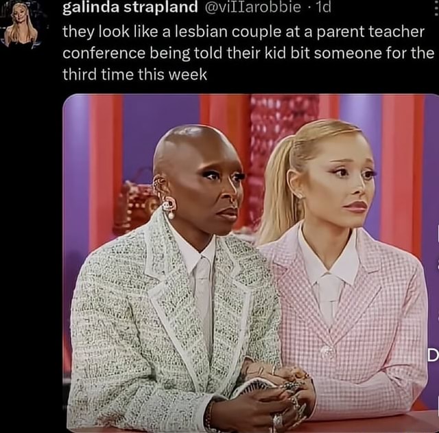 Galinda strapland @villarobbie they look like a lesbian couple at a ...