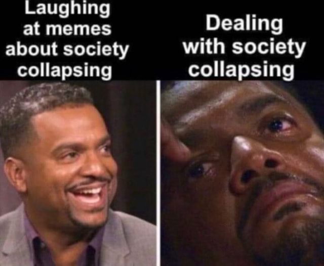 Laughing at memes about society collapsing Dealing with society ...