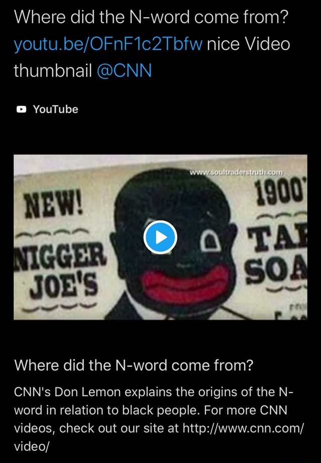 Where did the N-word come from? YouTube Where did the N-word come from ...
