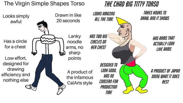 The Virgin Simple Shapes Torso THE CHAD BIG TORSO THE CHAD TITTY TORSO ...