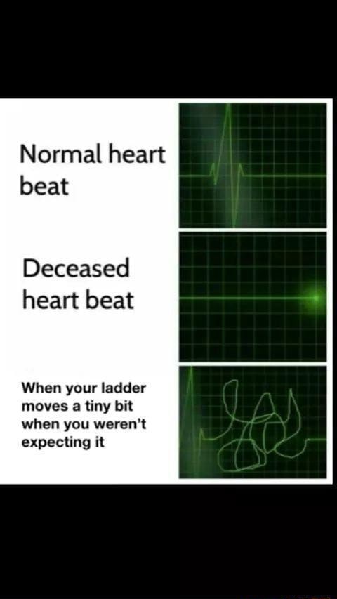 Safety first - Normal heart beat Deceased heart beat When your ladder ...