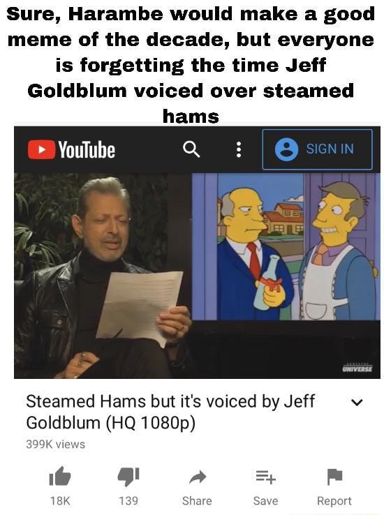 Sure, Harambe would make a good meme of the decade, but everyone is ...