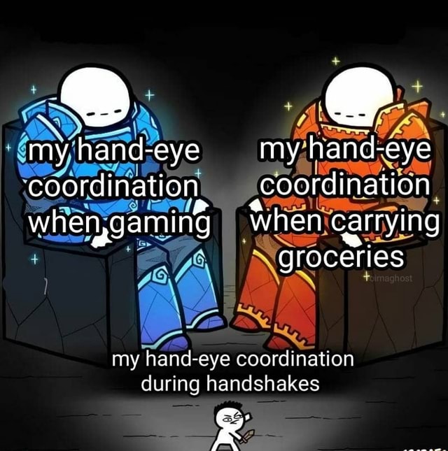 Carrying amin ries my hand-eye coordination during handshakes - iFunny