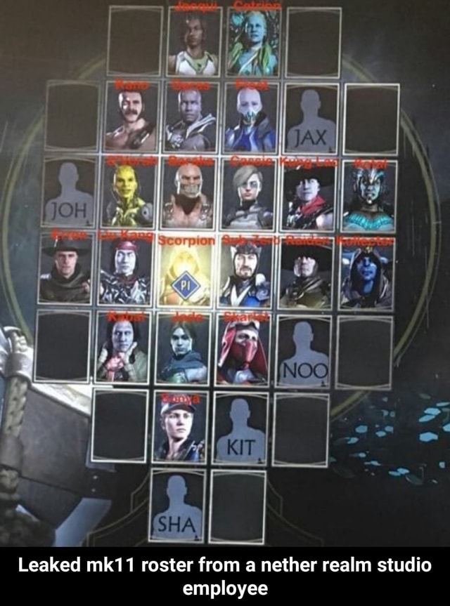 Leaked mk11 roster from a nether realm studio employee - Leaked mk11 ...