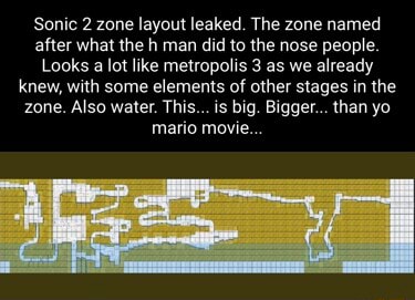Sonic 2 zone layout leaked. The zone named after what the h man did to ...