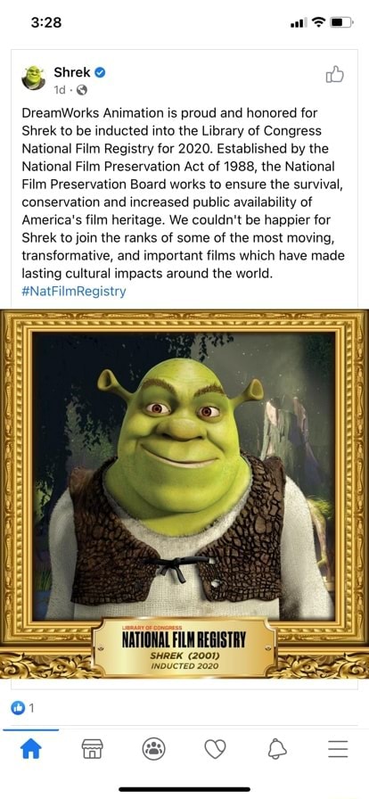 Shrek id-@ DreamWorks Animation is proud and honored for Shrek to be ...