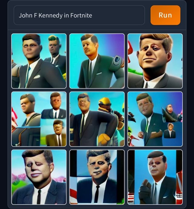 Run John F Kennedy in Fortnite - iFunny