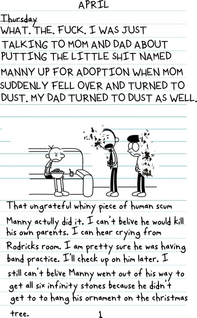 AP WHAT. THE. FUCK. I WAS JUST TALKING TO MOM AND DAD ABOUT PUTTING THE ...