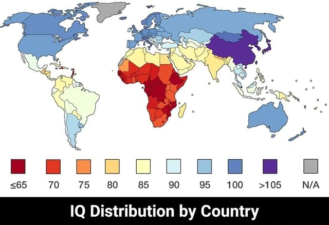 105 IQ Distribution by Country - IQ Distribution by Country - iFunny