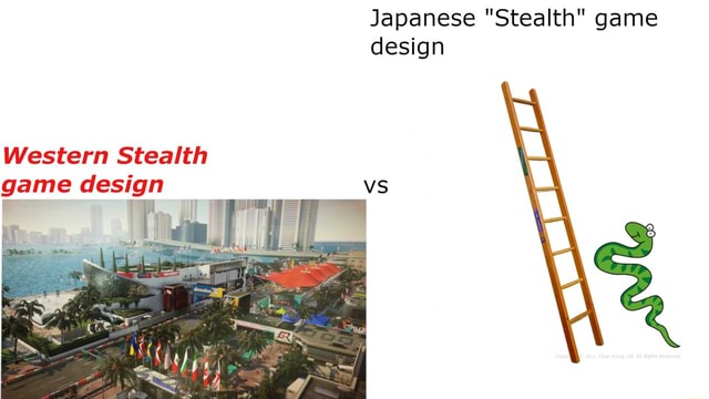 Japanese "Stealth" game design VS Western Stealth game design - iFunny