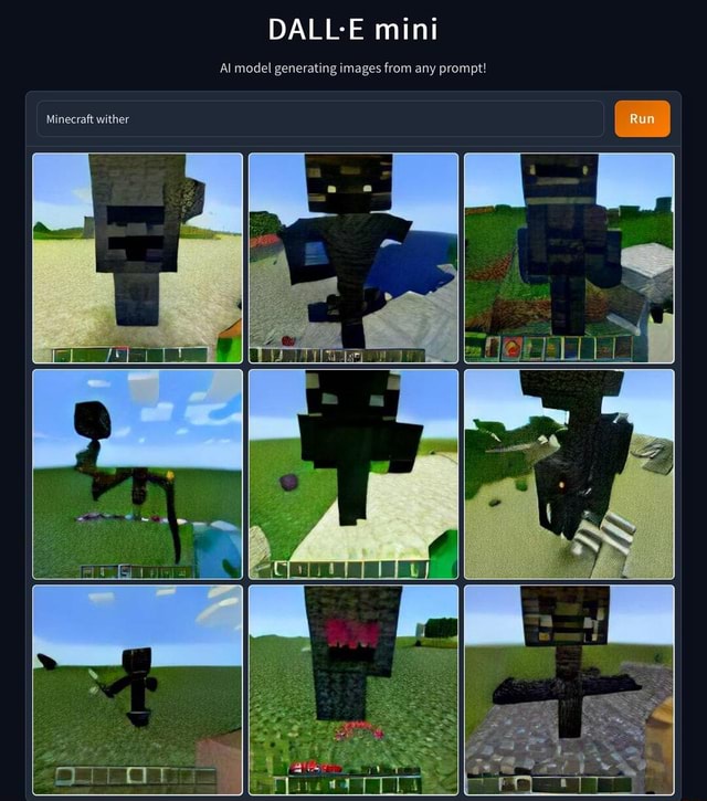 DALL-E mini Al model generating images from any prompt! Minecraft ...