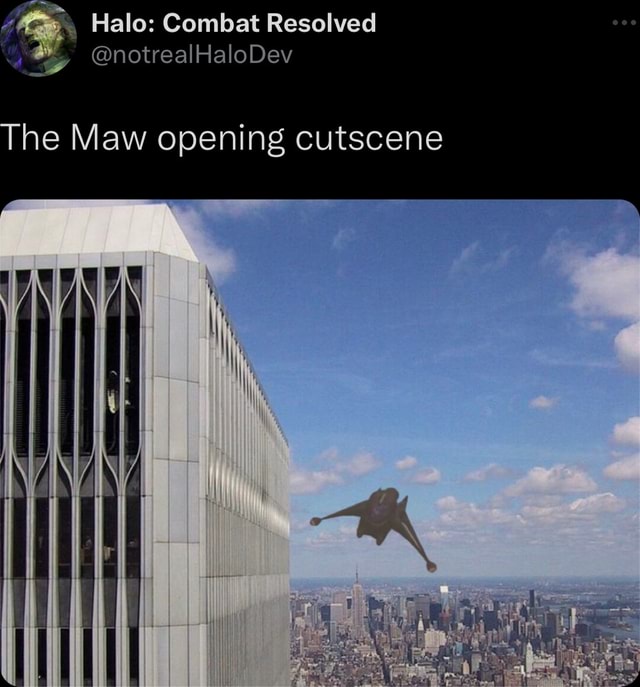 Halo: Combat Resolved @notrealHaloDev he Maw opening cutscene I - iFunny