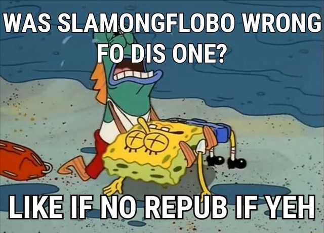 WAS SLAMONGFLOBO WRONG FO DIS ONE? LIKE IF NO REPUB IF YEH - iFunny