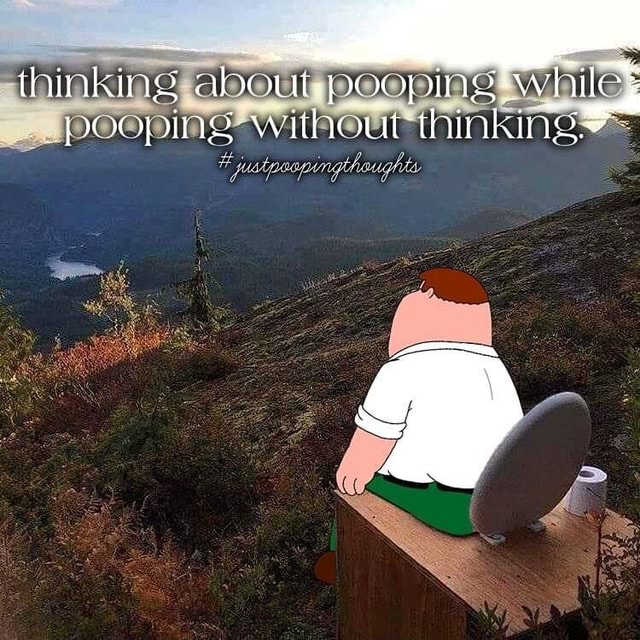 Thinking about pooping: whiC pooping without thinking.* - iFunny