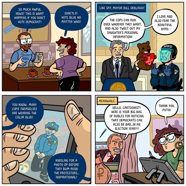 VOTE BLUE NO MATTER WHO! 7 YOU KNOW, MANY THE COPS CAN RUN AND ALSO ...