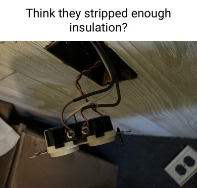 Think they stripped enough insulation? - iFunny
