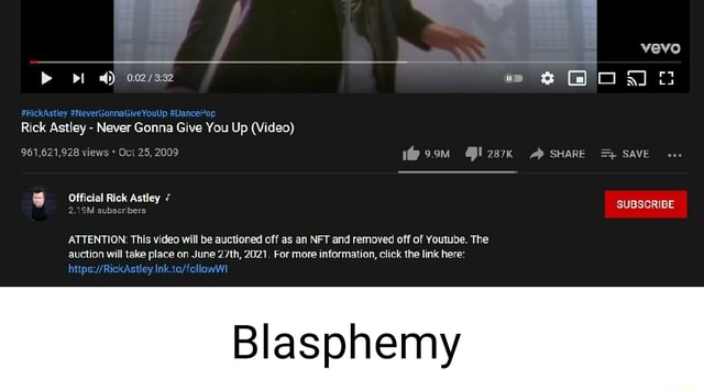 Vevo > pi i) om Rick Astley - Never Gonna Give You Up (Video ...