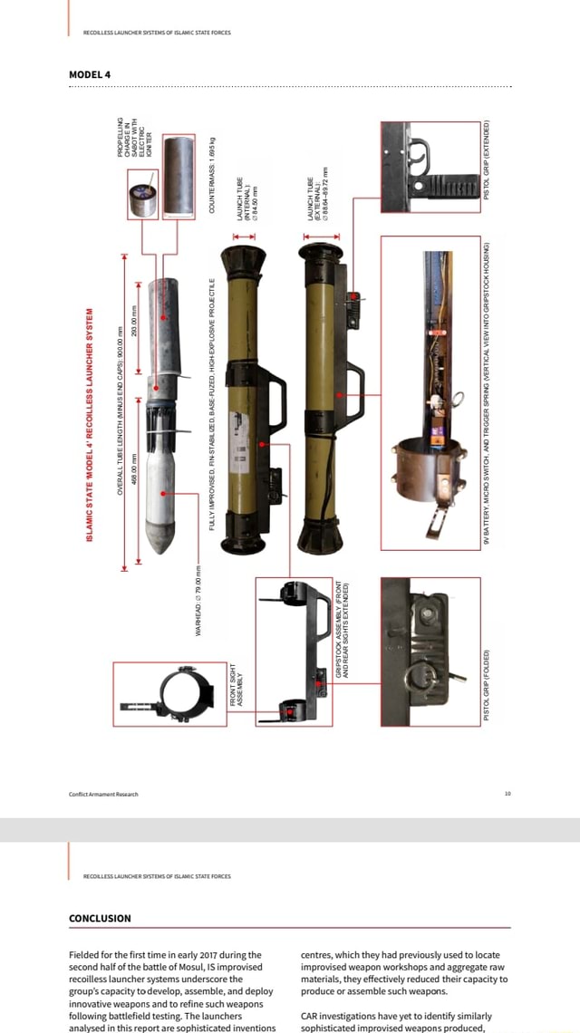 MODEL4 MODEL RECOILLESS LAUNCHER SYSTEM 4' STATE ISLAMIC STATE ISLAMIC ...