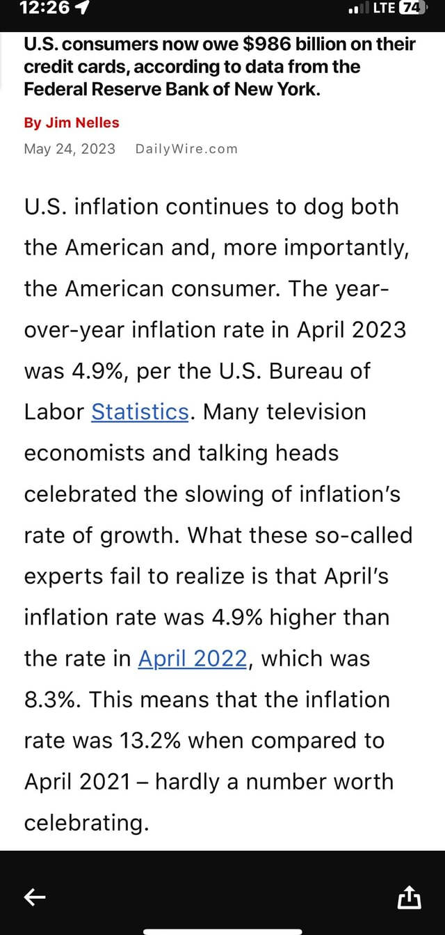U.S. consumers now owe $986 billion on their credit cards, according to ...