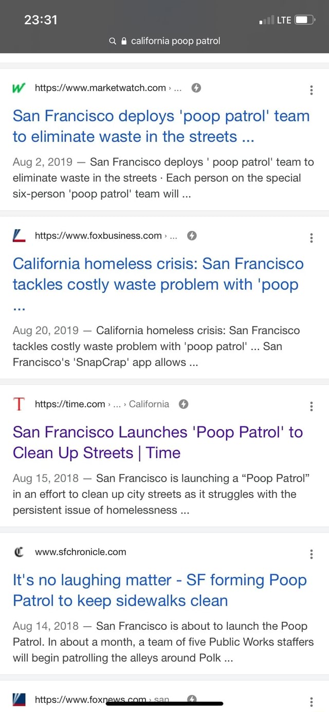 Cahfornia poop patrol W - San Francisco deploys 'poop patrol' team to ...