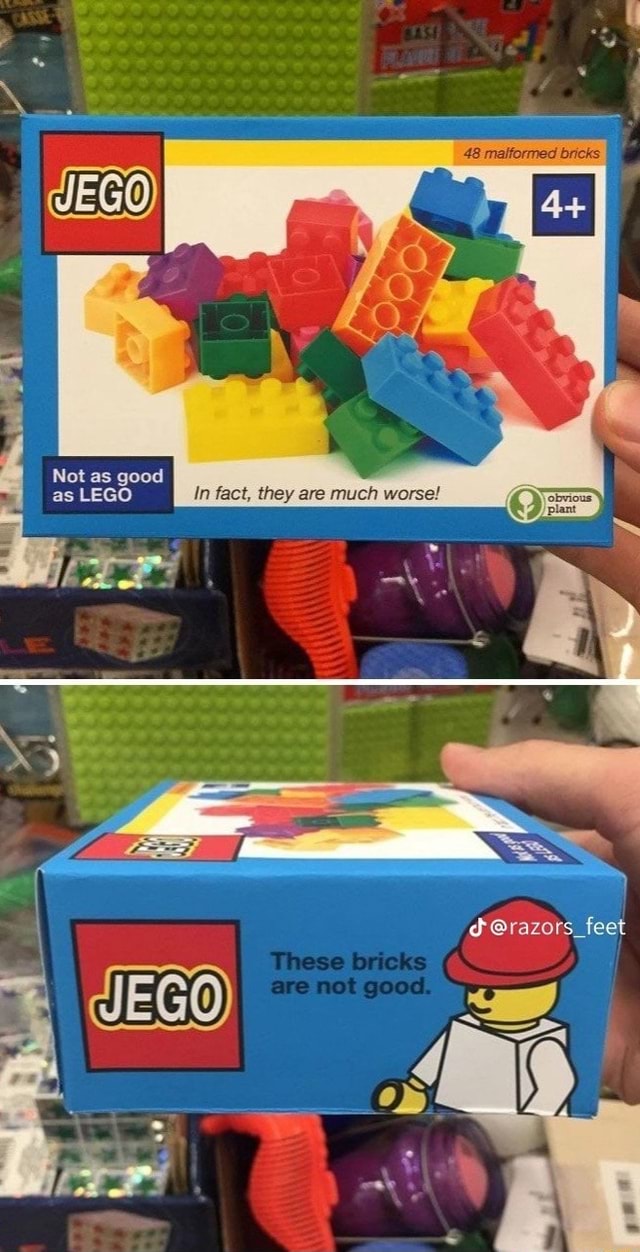 Not as good as LEGO feet JEGO - iFunny