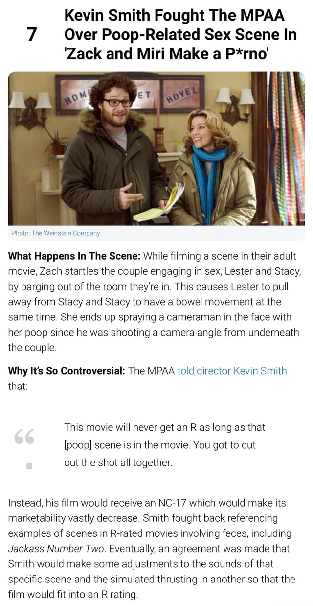 Kevin Smith Fought The MPAA 7 Over Poop-Related Sex Scene In 'Zack and ...