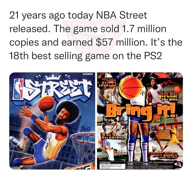 21 years ago today NBA Street released. The game sold 1.7 million ...