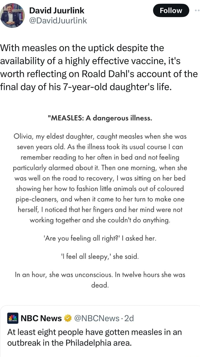 David Juurlink Follow With measles on the uptick despite the ...